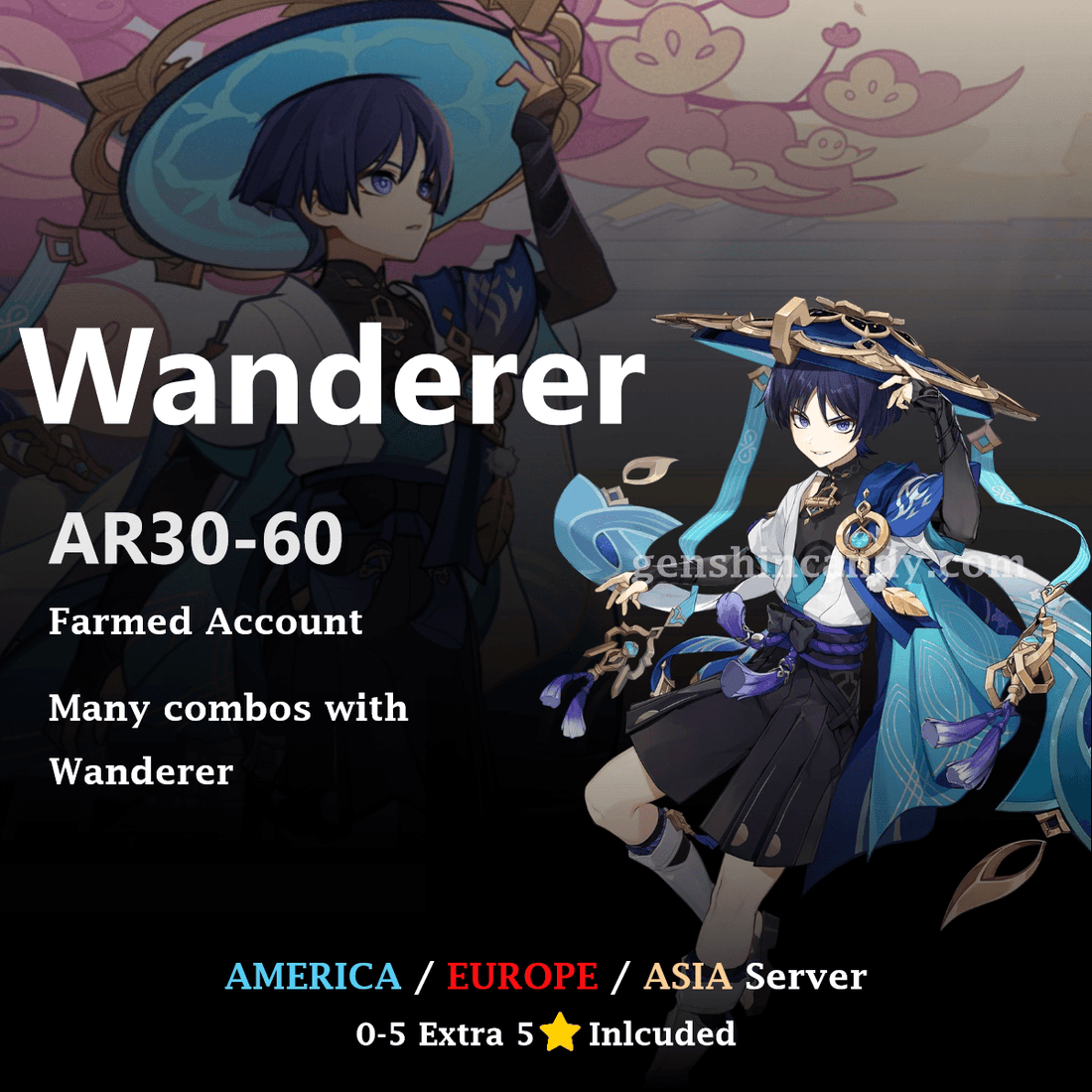 Wanderer Midgame Account Genshin Impact Account For Sale – GenshinCandy