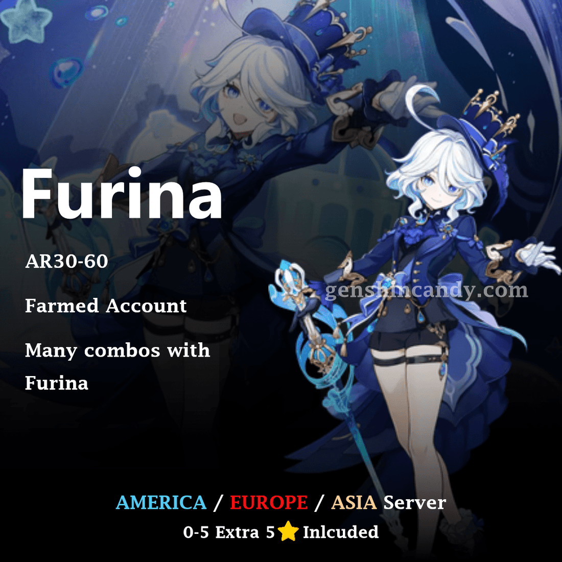 Furina Midgame Account Genshin Impact Account For Sale – GenshinCandy