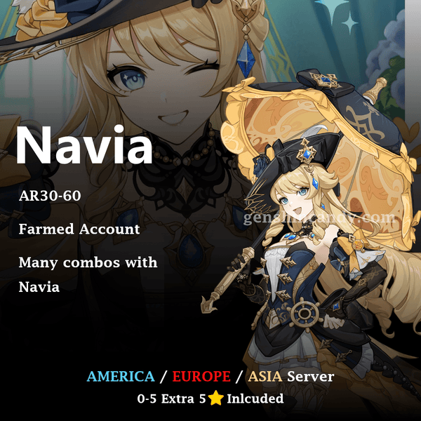 Navia Midgame Account Genshin Impact Account For Sale – GenshinCandy
