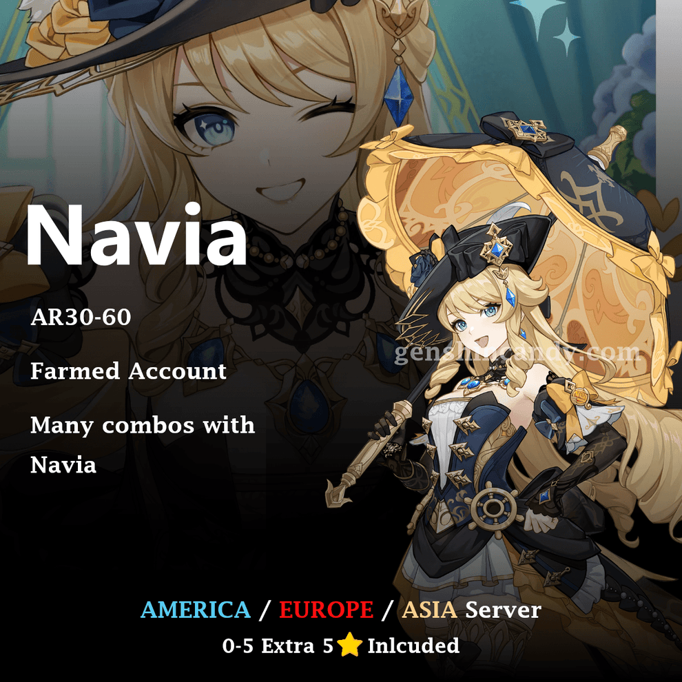 Navia Midgame Account Genshin Impact Account For Sale – GenshinCandy